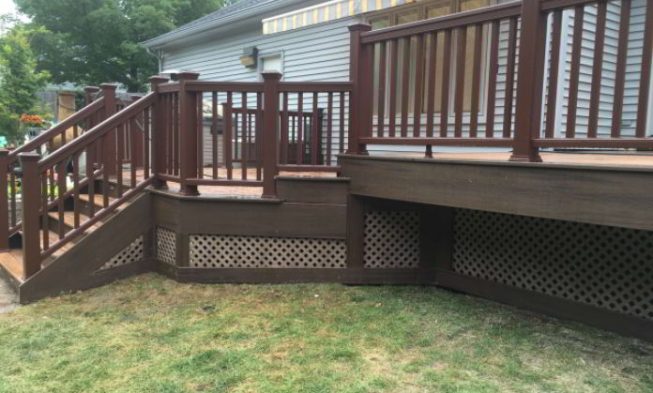 Gray Vinyl Deck Lattice - GRIP ELEMENTS