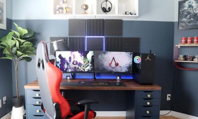 Gaming Niche with Greenery - GRIP ELEMENTS