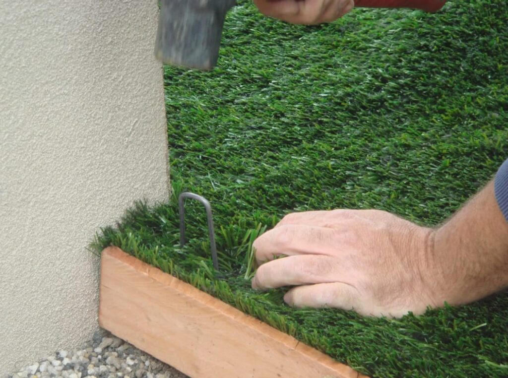 How to Install Artificial Grass on a Wall - GripElements